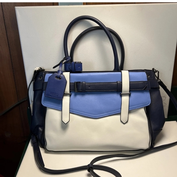 Reed | Bags | Beautiful Reed Blue And White Crossbody Purse | Poshmark